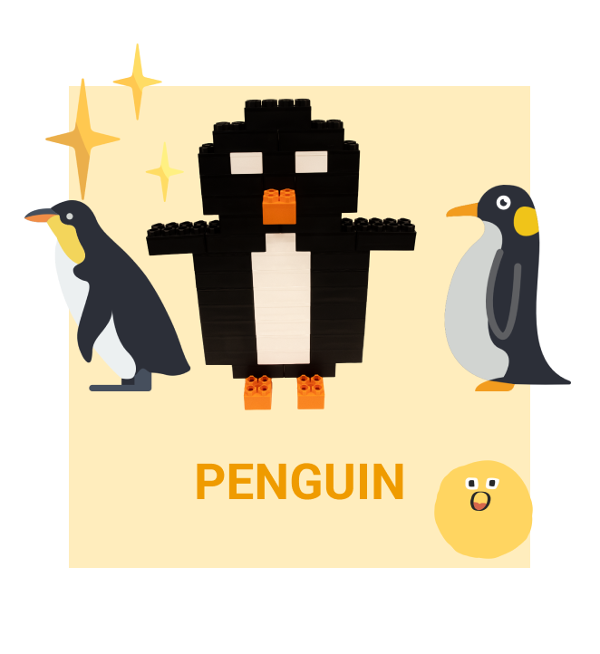 Penguin Build with Biggo Blocks | Cute Animal Creation – BiggoBlocks