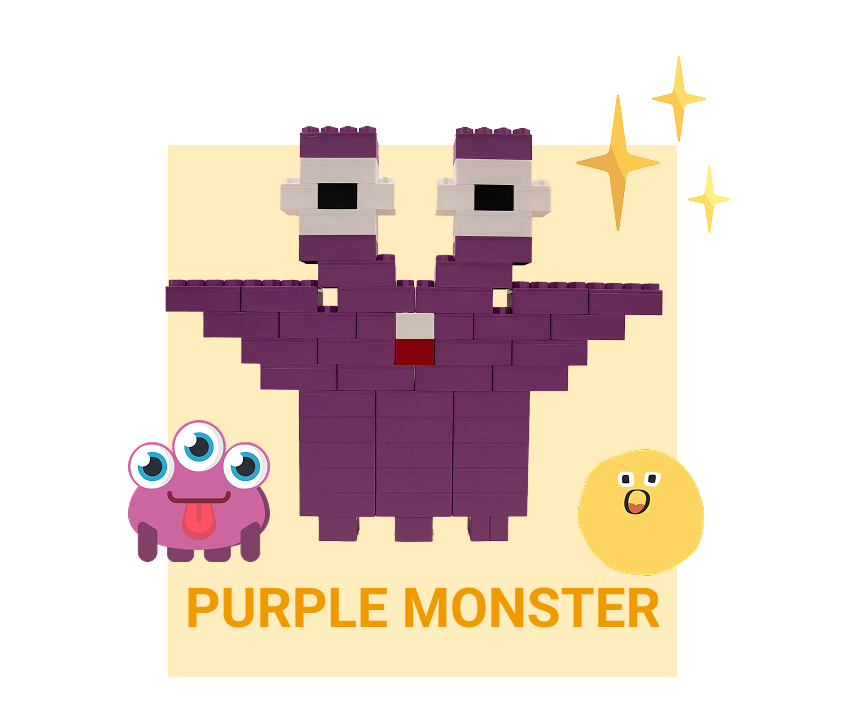 Purple Monster Build with Biggo Blocks | Fun Character Design – BiggoBlocks