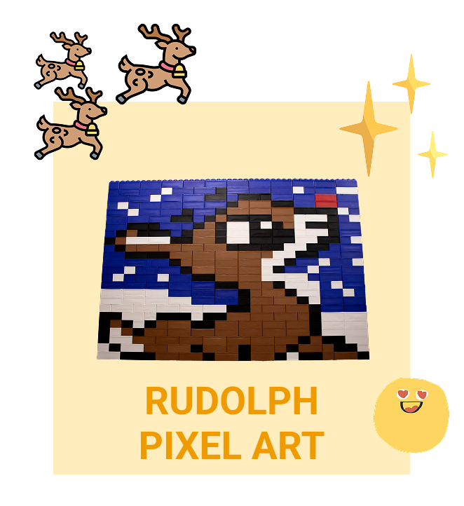 Rudolf Pixel Art Build – Festive Biggo Blocks Holiday Creation ...