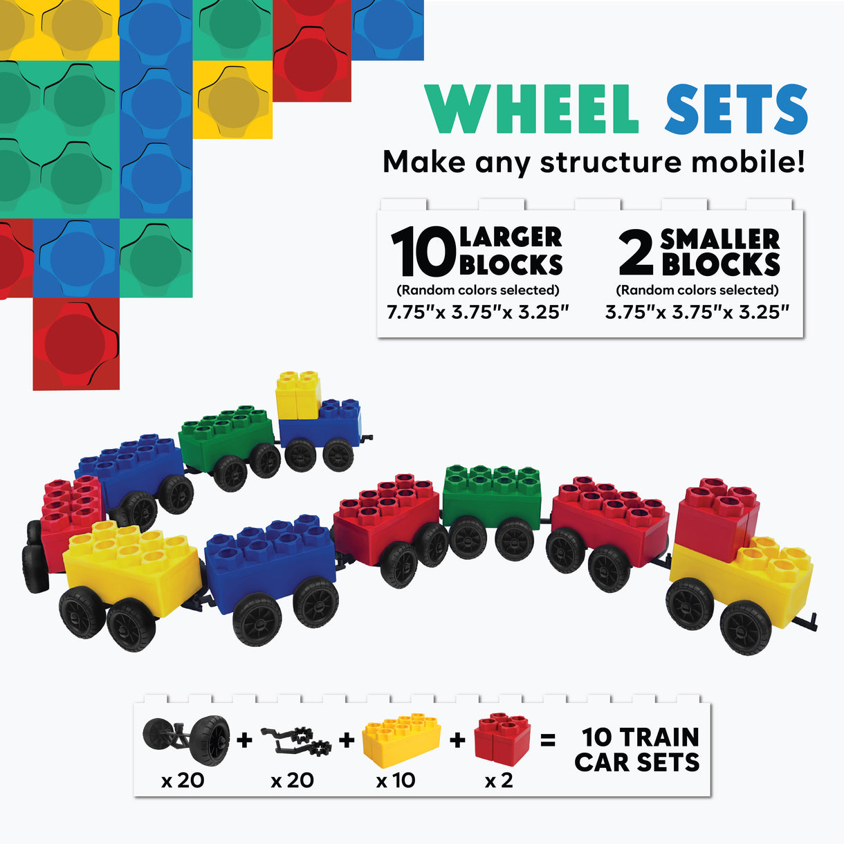 Biggo Blocks Jumbo Building Blocks - 10 Car Kits - Train Set – BiggoBlocks