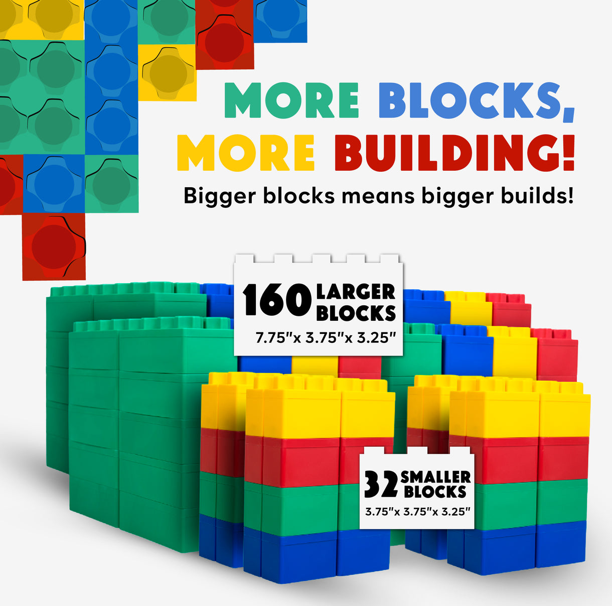 Biggo Blocks Jumbo Building Blocks 192 PC - Jumbo Set – BiggoBlocks
